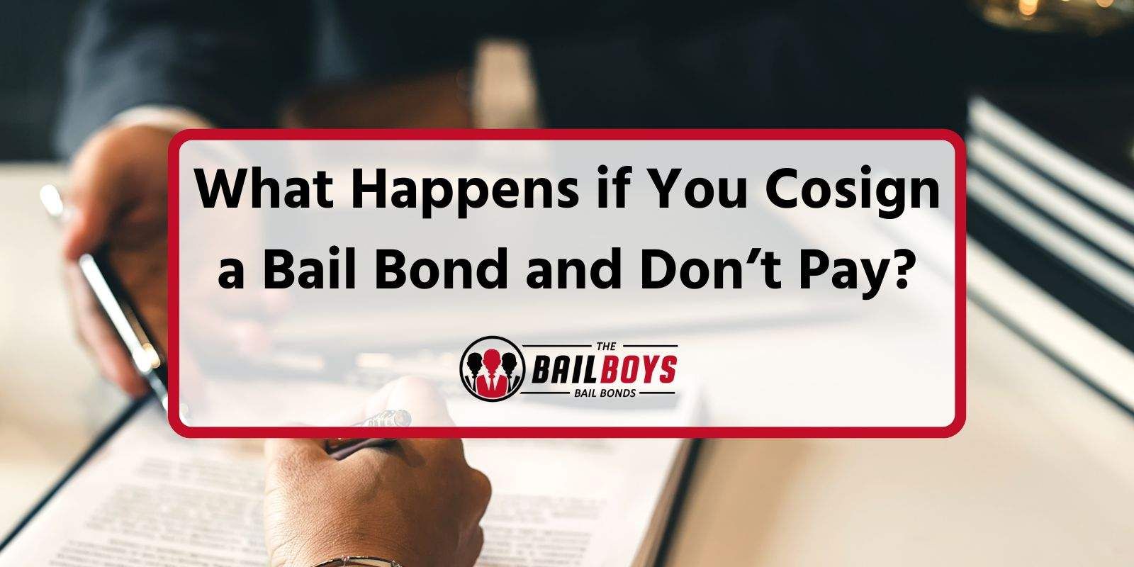 What Happens If You Cosign a Bail Bond and Don't Pay? (2023)